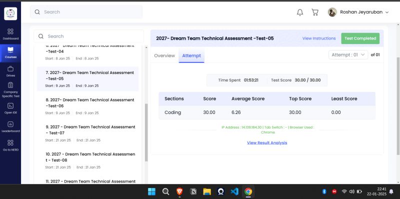 #achievement #java #dsa #codingjourney #placements | Roshan Jeyaruban R #achievement #java #dsa #codingjourney #placements | Roshan Jeyaruban R
