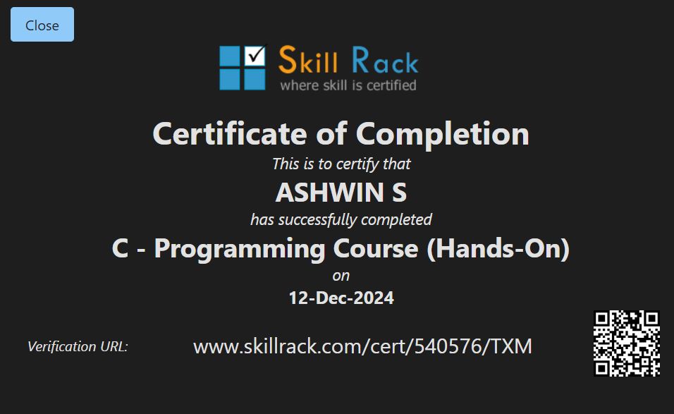 Ashwin S on LinkedIn: #programming #skillrack #learning #cprogramming # ... Ashwin S on LinkedIn: #programming #skillrack #learning #cprogramming # ...
