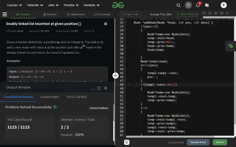 Yash Verma on LinkedIn: #100daysofcode #day53 #linkedlist # ... Yash Verma on LinkedIn: #100daysofcode #day53 #linkedlist # ...