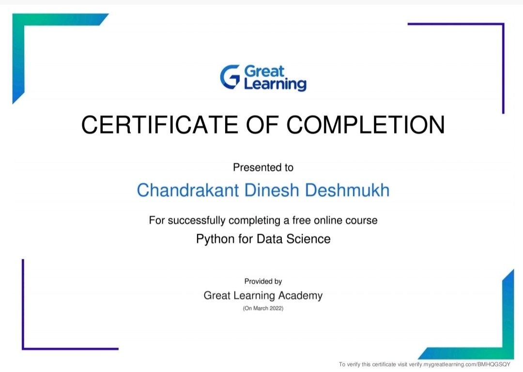 #pythondeveloper #pythonprogramming #datascience | Chandrakant Deshmukh #pythondeveloper #pythonprogramming #datascience | Chandrakant Deshmukh