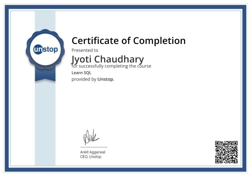 Learning and completing an SQL course has been a transformative journey ... Learning and completing an SQL course has been a transformative journey ...