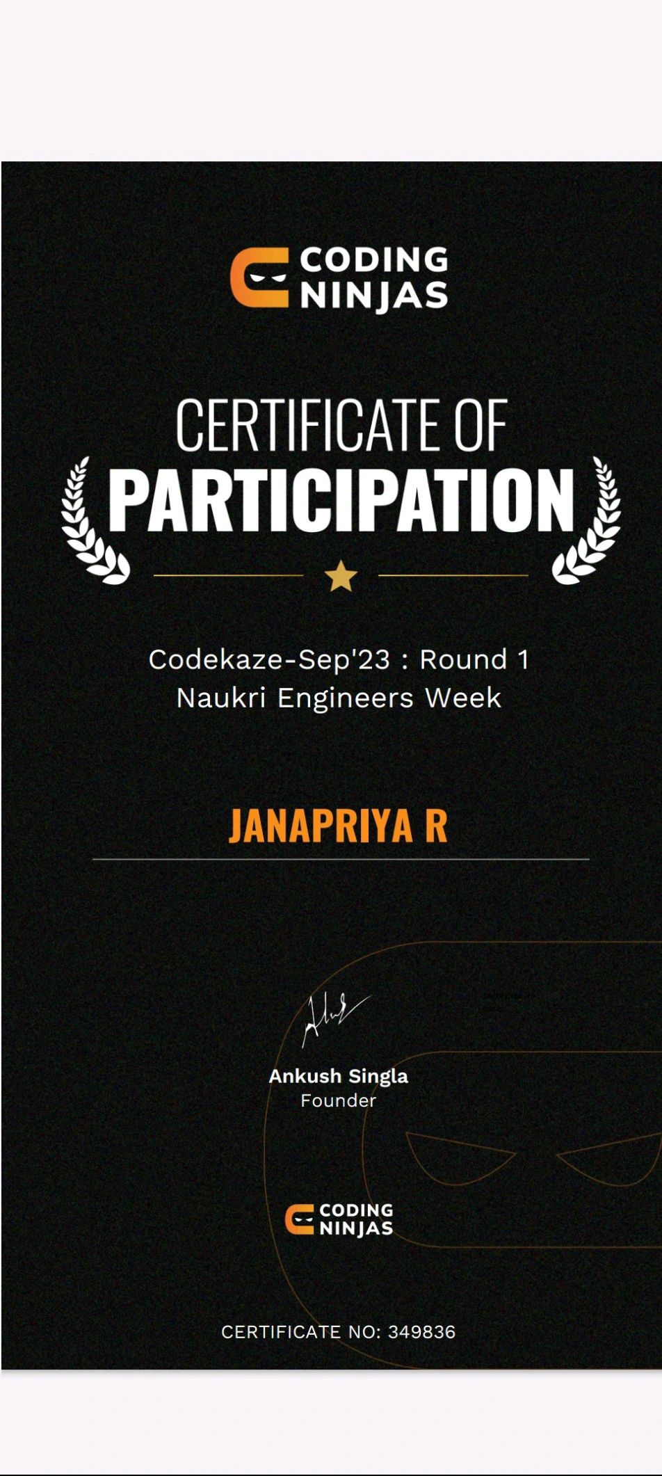 Janapriya R on LinkedIn: #codekaze #codingninjas #round1challenge # ... Janapriya R on LinkedIn: #codekaze #codingninjas #round1challenge # ...