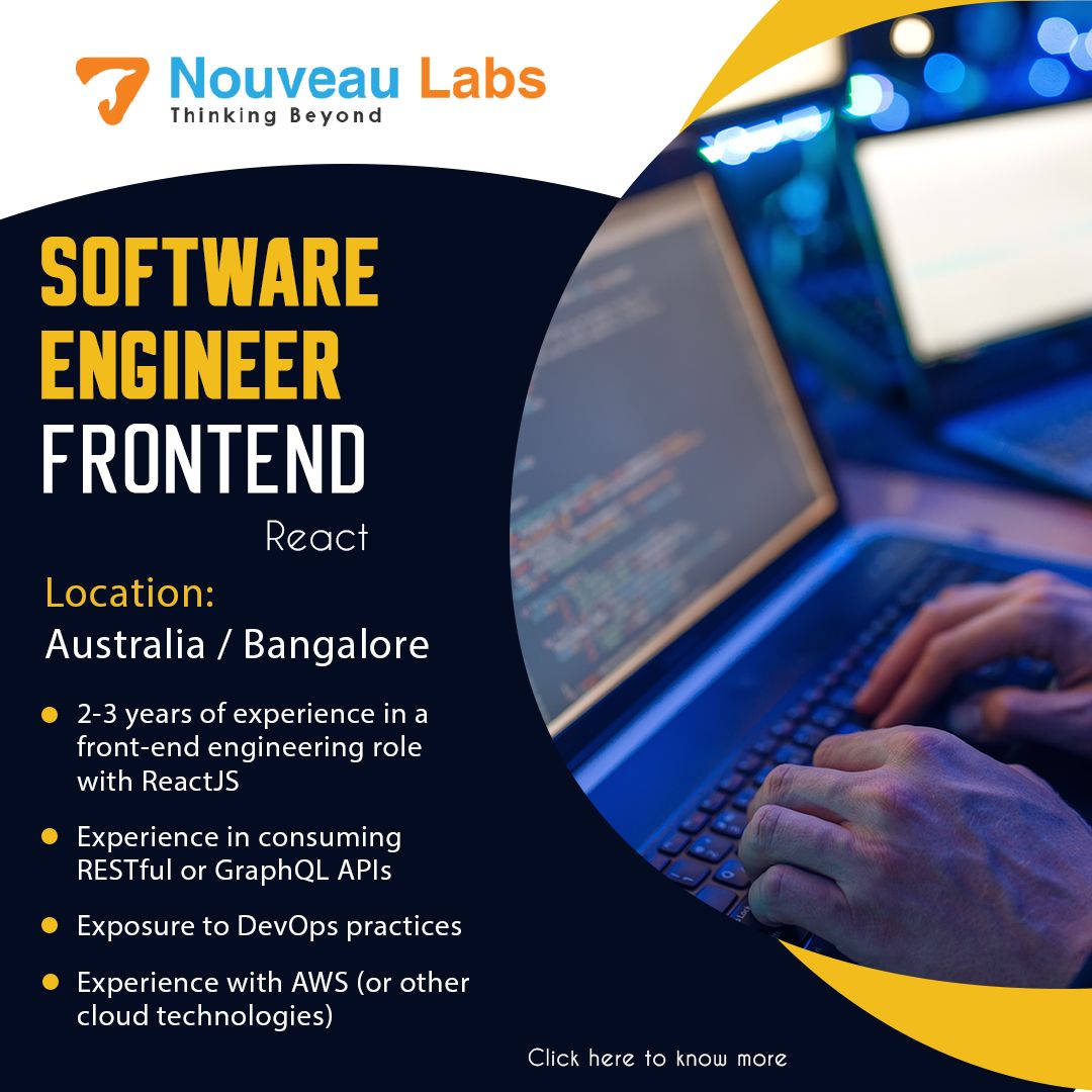 Nouveau Labs on LinkedIn: #softwareengineer #frontend #react #reactjs # ... Nouveau Labs on LinkedIn: #softwareengineer #frontend #react #reactjs # ...