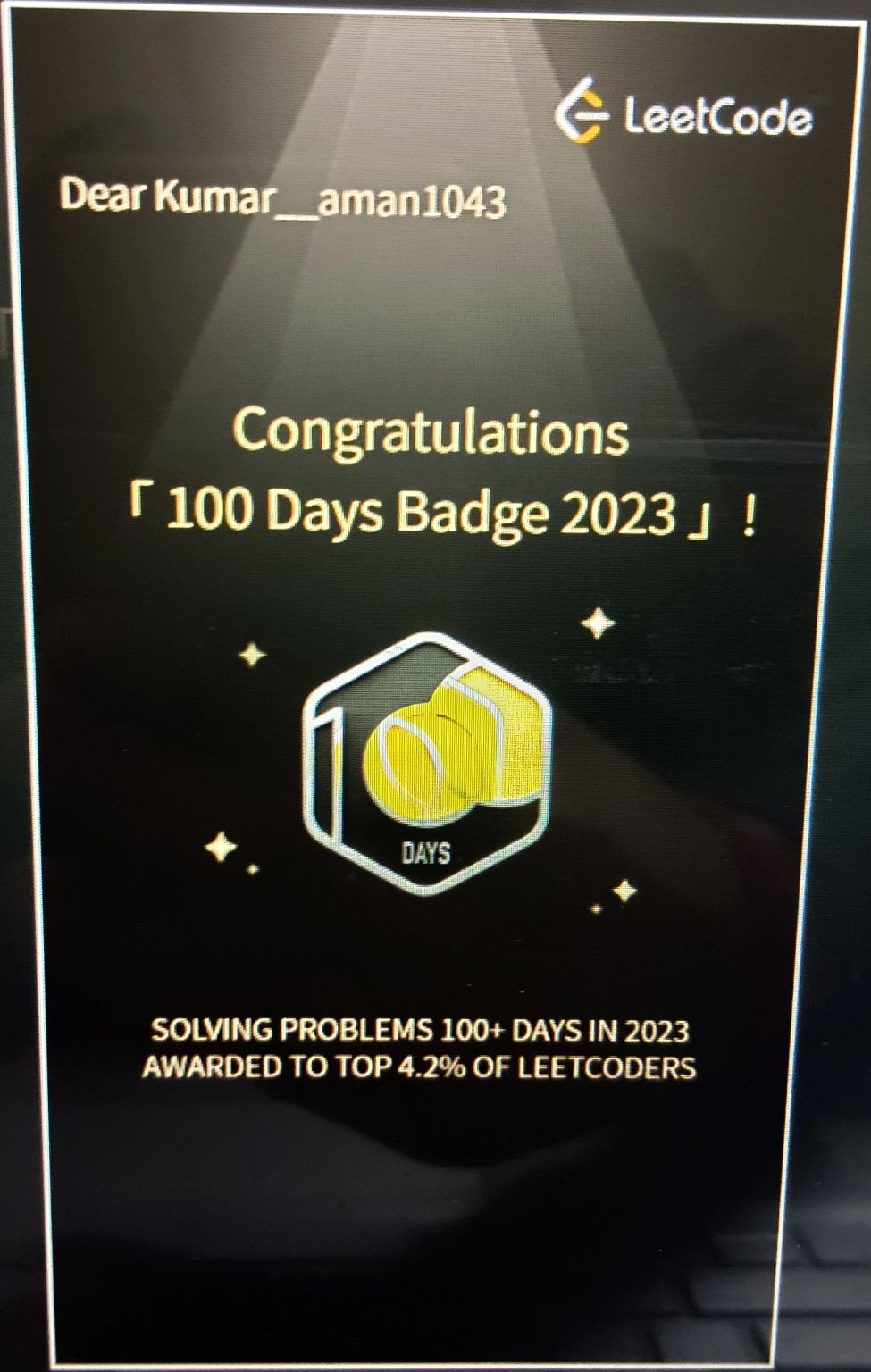 Aman Kumar on LinkedIn: #100daysofcode #leetcode #leetcode2023 # ... Aman Kumar on LinkedIn: #100daysofcode #leetcode #leetcode2023 # ...