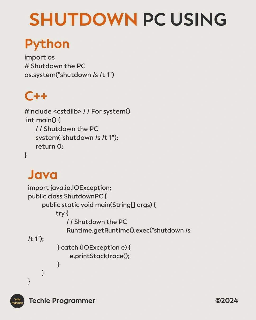 Fayyaz Ahmed1 on LinkedIn: Shutdown PC using programming... Fayyaz Ahmed1 on LinkedIn: Shutdown PC using programming...