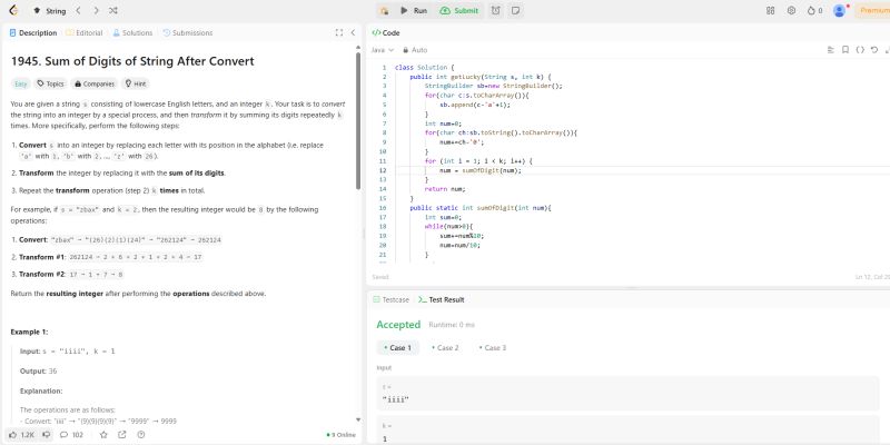 🚀 LeetCode Challenge: Sum of Digits of String After Conversion | Rasika ... 🚀 LeetCode Challenge: Sum of Digits of String After Conversion | Rasika ...