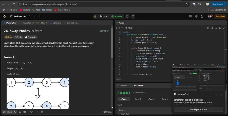 #leetcode #dsa #linkedlist #problemsolving #coding | Kartik Ghosh #leetcode #dsa #linkedlist #problemsolving #coding | Kartik Ghosh