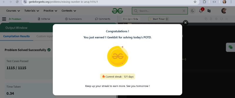 #geeksforgeeks #potd #codingstreak #problemsolving #consistency ... #geeksforgeeks #potd #codingstreak #problemsolving #consistency ...