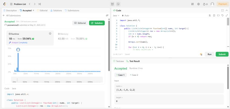 #100daysofcode #100daysofcode #leetcode #java #foursum #twopointers ... #100daysofcode #100daysofcode #leetcode #java #foursum #twopointers ...