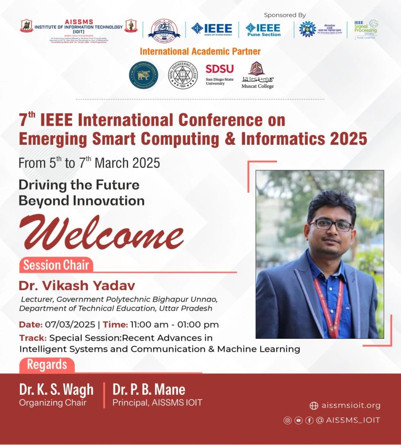 Thank you AISSMS IOIT Pune for inviting me 🙏 | Dr. Vikash Yadav Thank you AISSMS IOIT Pune for inviting me 🙏 | Dr. Vikash Yadav