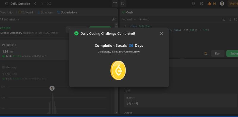 Deepak Chaudhary on LinkedIn: #leetcode #leetcode #codingjourney #day36 Deepak Chaudhary on LinkedIn: #leetcode #leetcode #codingjourney #day36