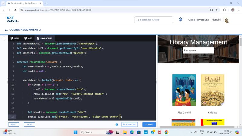 Nandini Gundu on LinkedIn: #30daysofcoding #nxtwave #ccbp #javascript Nandini Gundu on LinkedIn: #30daysofcoding #nxtwave #ccbp #javascript