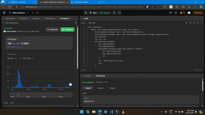 Resolved LeetCode problem on Day 24 | Krishna Vaithi posted on the ... Resolved LeetCode problem on Day 24 | Krishna Vaithi posted on the ...