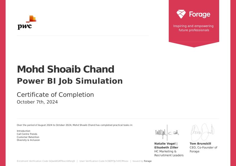 Shoaib Chand on LinkedIn: I just completed PwC Switzerland's Power BI on… Shoaib Chand on LinkedIn: I just completed PwC Switzerland's Power BI on…