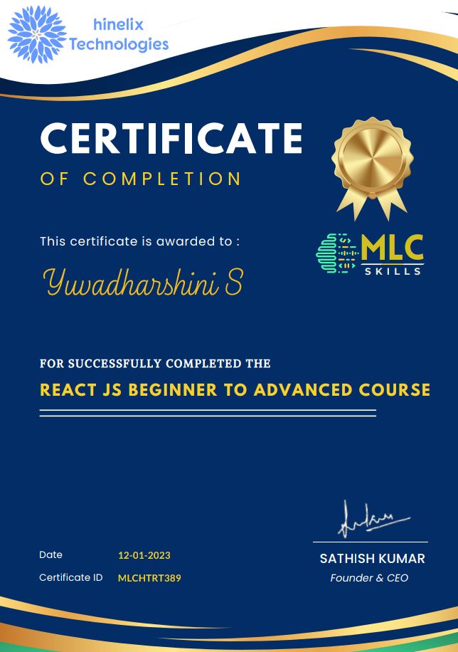 Yuva Dharshini on LinkedIn: #reactjs Yuva Dharshini on LinkedIn: #reactjs