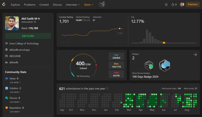 Akil Sadik on LinkedIn: #leetcode #codingjourney #consistency # ... Akil Sadik on LinkedIn: #leetcode #codingjourney #consistency # ...