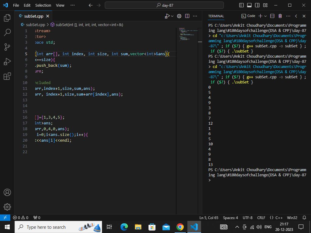 Ankit Choudhary on LinkedIn: #180daysofcode #cpp #dsa #87days #recursion Ankit Choudhary on LinkedIn: #180daysofcode #cpp #dsa #87days #recursion