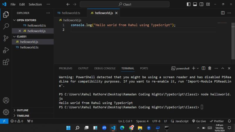 Rahul Rathore on LinkedIn: #giaic #typescript #typescriptcompiler #tsc ... Rahul Rathore on LinkedIn: #giaic #typescript #typescriptcompiler #tsc ...