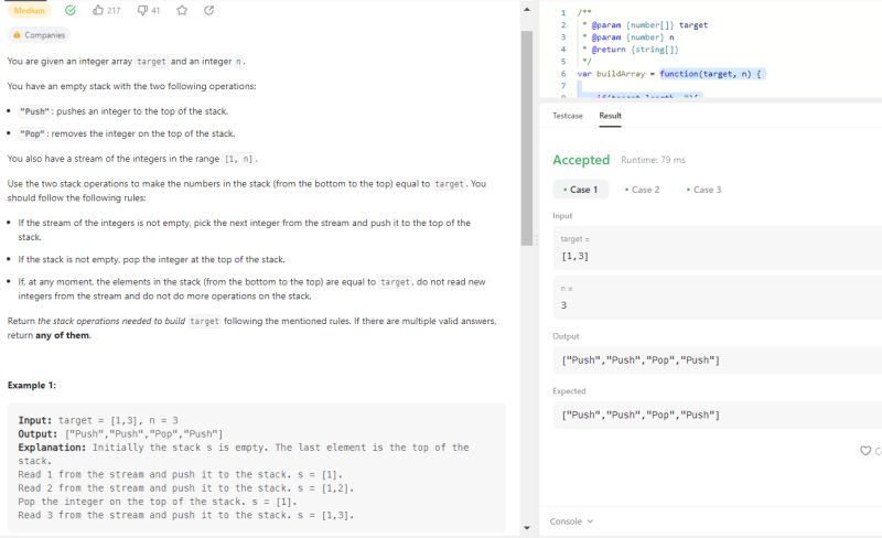 #leetcode #dsa #build_an_array_with_stack_operations | Jith Stephen #leetcode #dsa #build_an_array_with_stack_operations | Jith Stephen