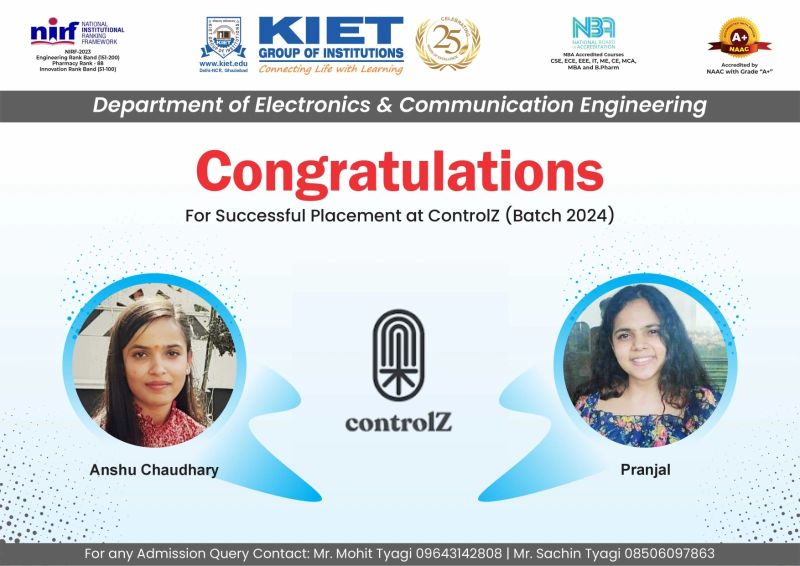 Placement of Students Electronics and Communication Engineering , KIET ... Placement of Students Electronics and Communication Engineering , KIET ...