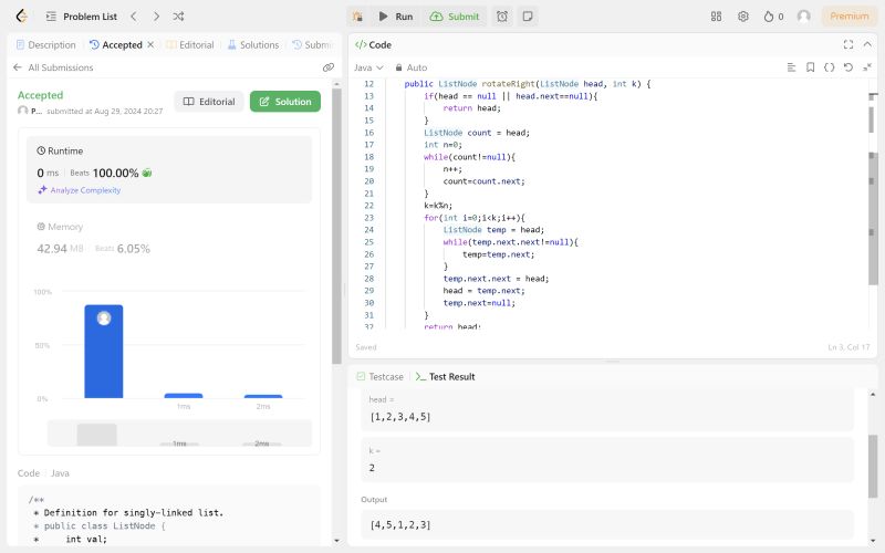 Paramaguru V on LinkedIn: #leetcode #linkedlist #java #problemsolving # ... Paramaguru V on LinkedIn: #leetcode #linkedlist #java #problemsolving # ...