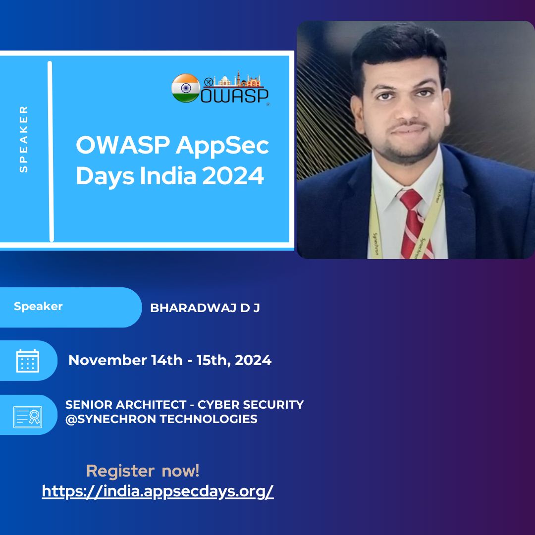 OWASP AppSec Days India on LinkedIn: #speaker #owasp #appsecdays # ... OWASP AppSec Days India on LinkedIn: #speaker #owasp #appsecdays # ...