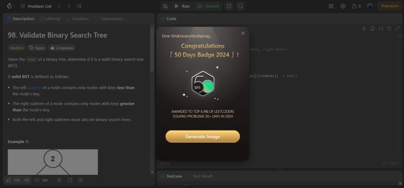 Bhakta Varun B on LinkedIn: #leetcode #milestone #codingjourney # ... Bhakta Varun B on LinkedIn: #leetcode #milestone #codingjourney # ...