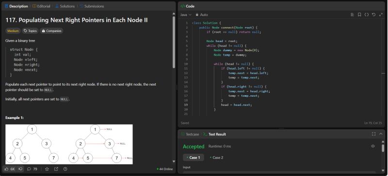 #100daysofcode #leetcode #java #binarytree #nextpointers | Rahul Mahato #100daysofcode #leetcode #java #binarytree #nextpointers | Rahul Mahato