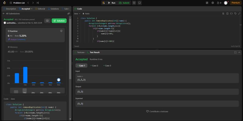 #100daysofcode #leetcode #problemsolving | Santhosh Kumar R #100daysofcode #leetcode #problemsolving | Santhosh Kumar R