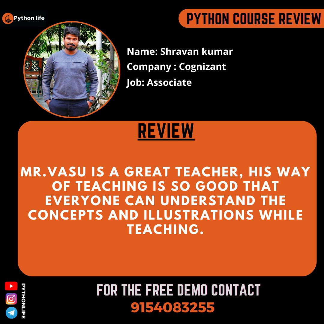 VASU KUMAR PALANI on LinkedIn: #python #live #coding #learning # ... VASU KUMAR PALANI on LinkedIn: #python #live #coding #learning # ...