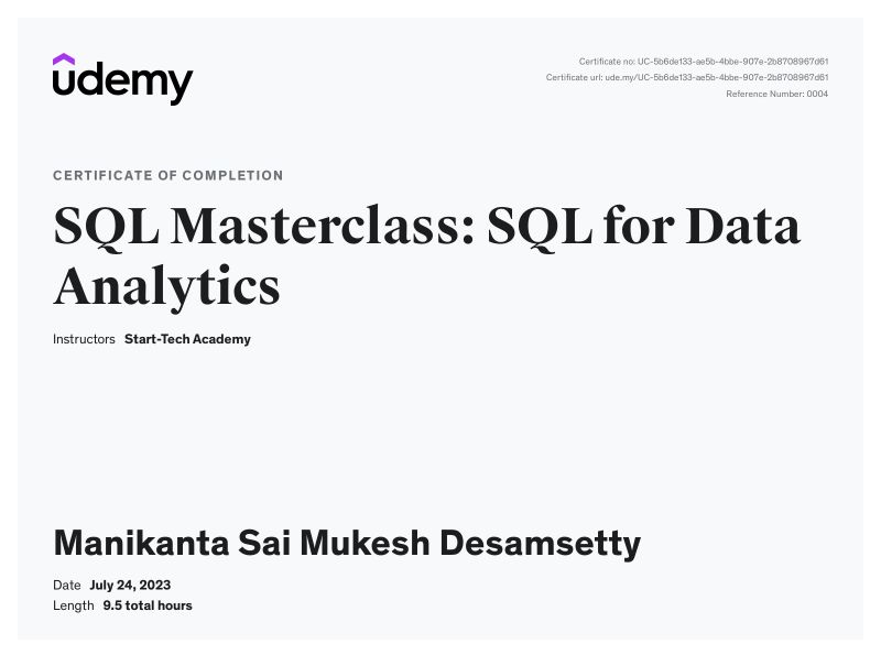 Sai Mukesh on LinkedIn: #sql #datamanagement #dataanalysis #database # ... Sai Mukesh on LinkedIn: #sql #datamanagement #dataanalysis #database # ...