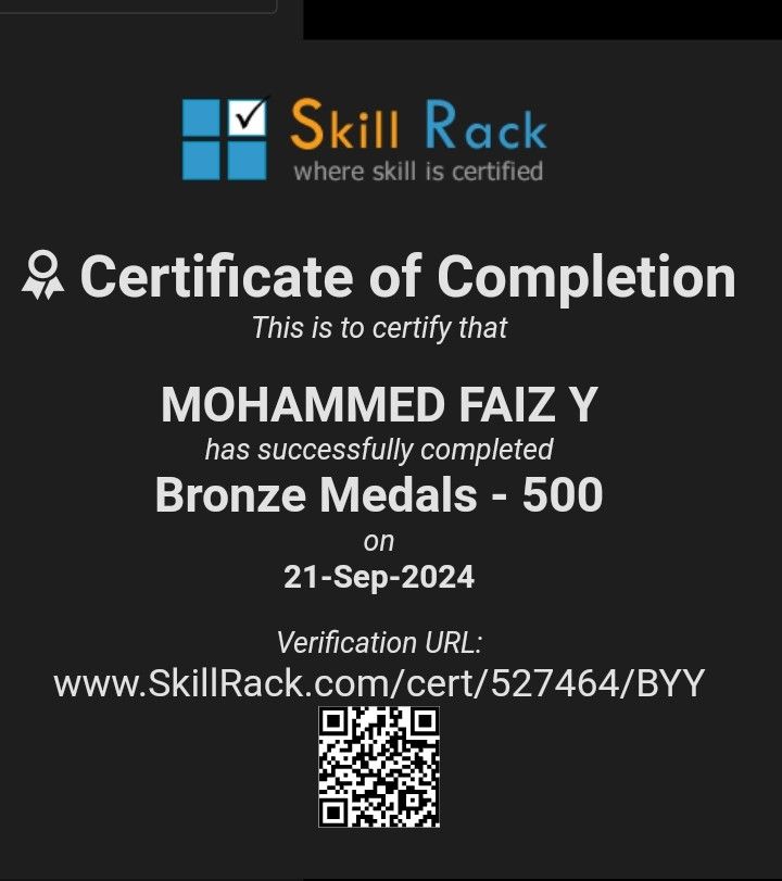 Mohammed Faiz on LinkedIn: #coding #skillrack Mohammed Faiz on LinkedIn: #coding #skillrack