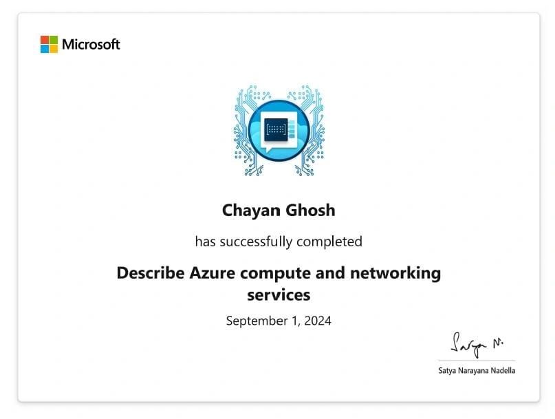 Chayan Ghosh on LinkedIn: #microsoftlearn #azure #cloudcomputing # ... Chayan Ghosh on LinkedIn: #microsoftlearn #azure #cloudcomputing # ...