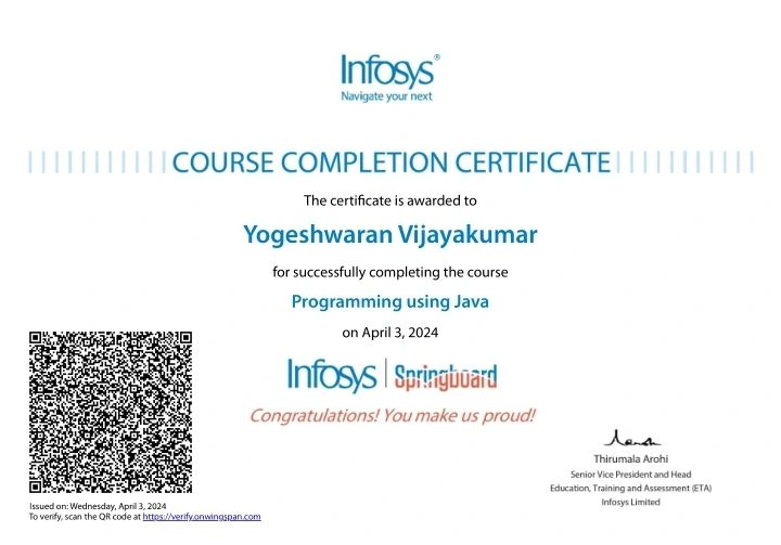 Yogeshwaran V on LinkedIn: Yogeshwaran V on LinkedIn: