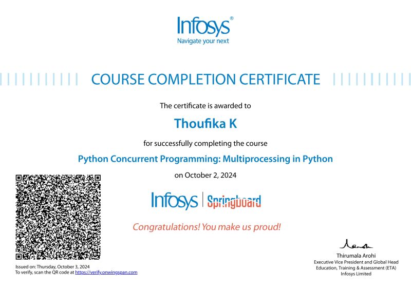 Thoufika K on LinkedIn: #python #concurrentprogramming #multiprocessing ... Thoufika K on LinkedIn: #python #concurrentprogramming #multiprocessing ...