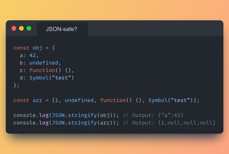 ⭐ not JSON-safe values ⭐ The JSON.stringify(..) utility will… | Mohamed ... ⭐ not JSON-safe values ⭐ The JSON.stringify(..) utility will… | Mohamed ...