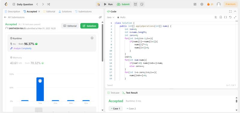 #leetcode #codingjourney #dsa #arraymanipulation #problemsolving ... #leetcode #codingjourney #dsa #arraymanipulation #problemsolving ...