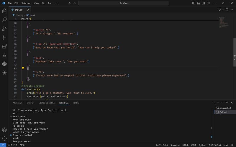 Shravya P. on LinkedIn: #100daysofcode #python #chatbot #nltk # ... Shravya P. on LinkedIn: #100daysofcode #python #chatbot #nltk # ...