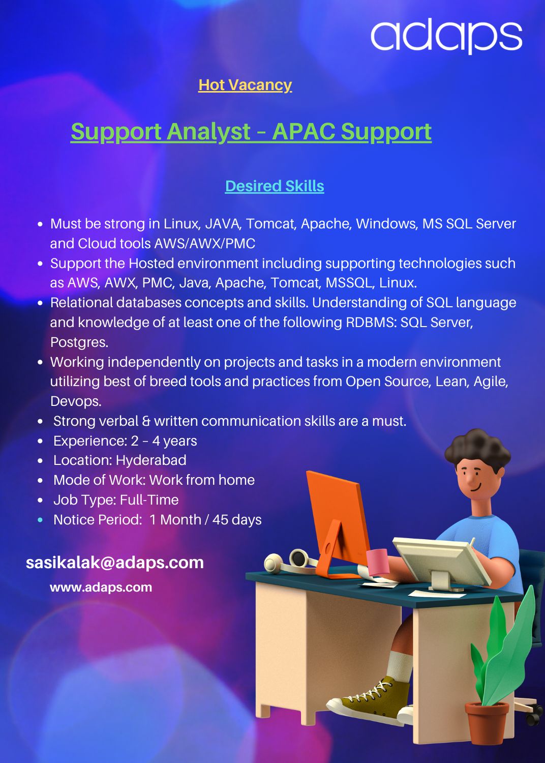 Sasikala Kalujulapati on LinkedIn: #adaps #supportanalyst #linux #java ... Sasikala Kalujulapati on LinkedIn: #adaps #supportanalyst #linux #java ...