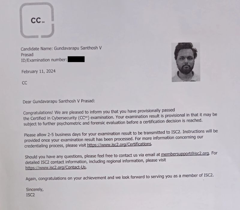#isc2 #certification #cybersecurity #professionaldevelopment | SANTHOSH ... #isc2 #certification #cybersecurity #professionaldevelopment | SANTHOSH ...