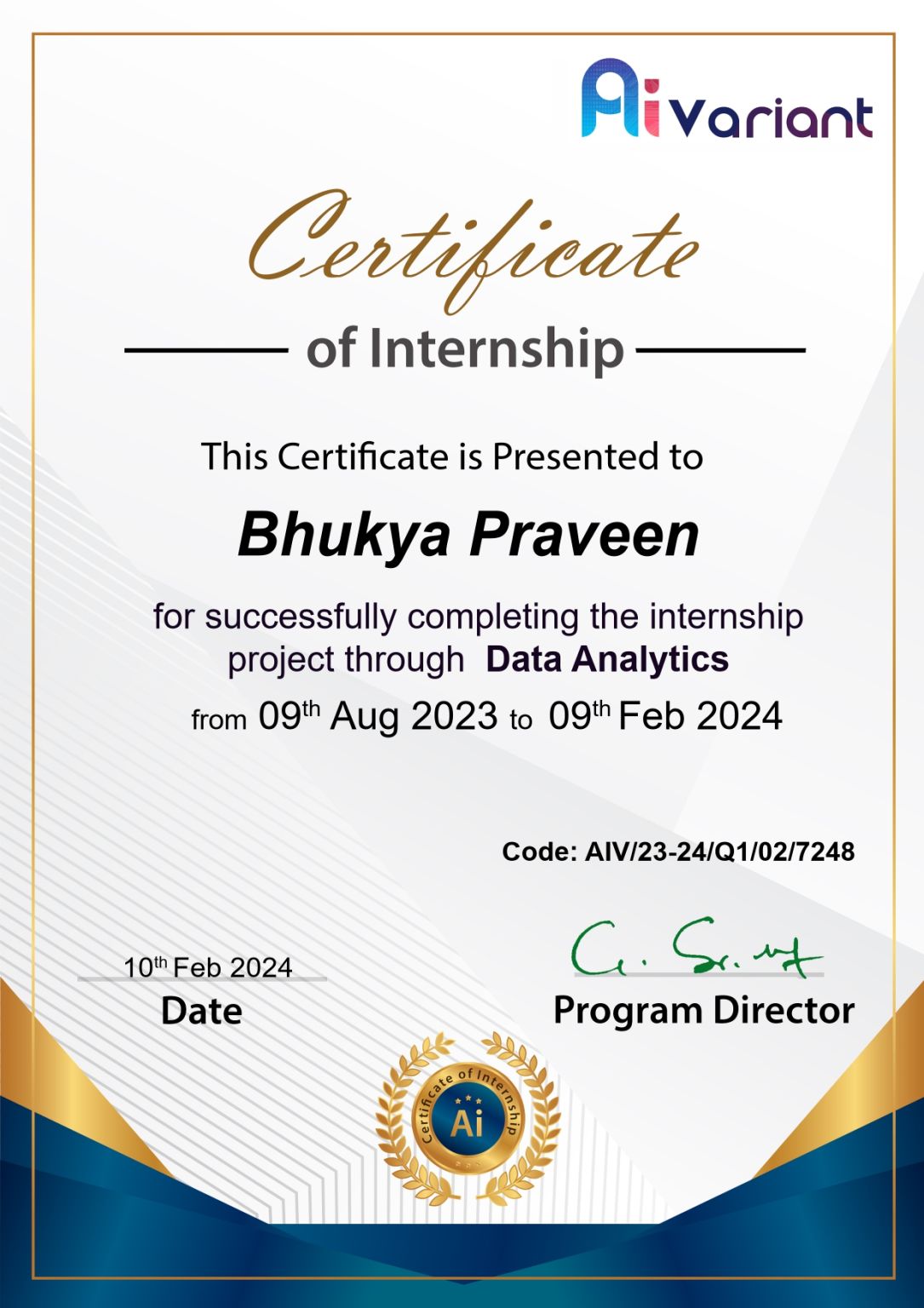 BHUKYA PRAVEEN on LinkedIn: I'm delighted to announce that I've ... BHUKYA PRAVEEN on LinkedIn: I'm delighted to announce that I've ...