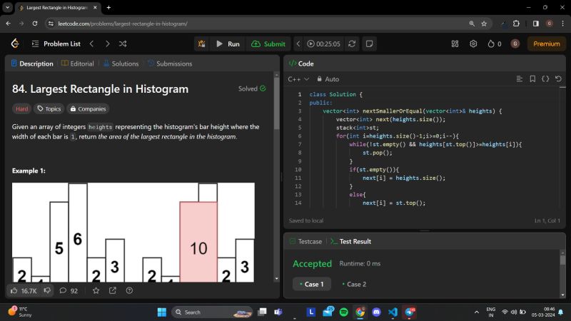 Gaurang Saini on LinkedIn: 🚀 Day 55/60 of Daily DSA Challenge: Solved ... Gaurang Saini on LinkedIn: 🚀 Day 55/60 of Daily DSA Challenge: Solved ...