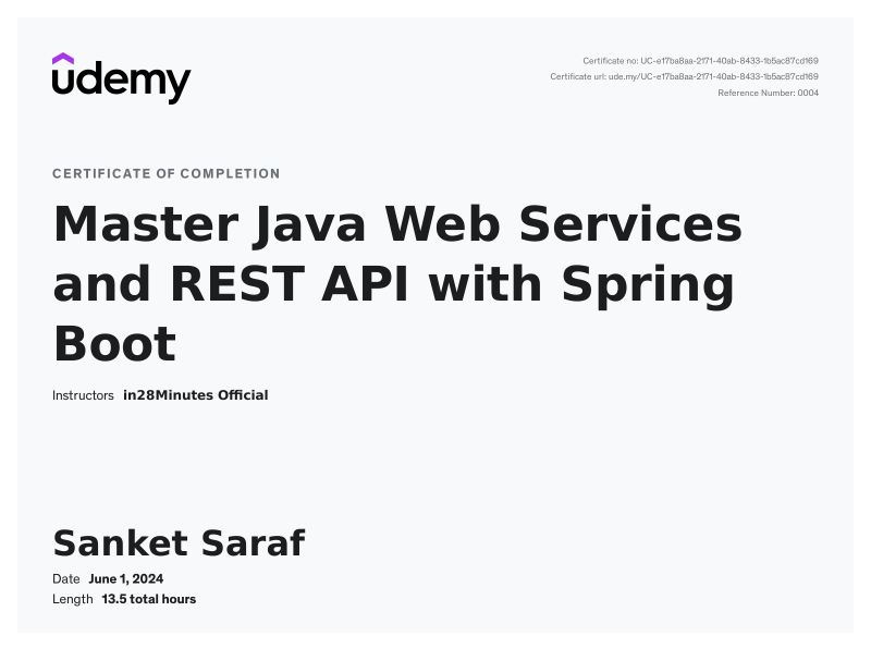 Sanket Saraf on LinkedIn: #development #java #restapi #springboot # ... Sanket Saraf on LinkedIn: #development #java #restapi #springboot # ...
