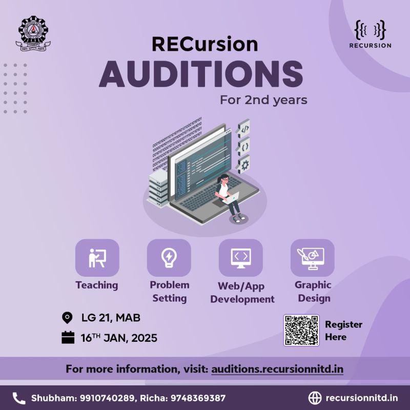 RECursion - NIT Durgapur Programming Community on LinkedIn: Greetings ... RECursion - NIT Durgapur Programming Community on LinkedIn: Greetings ...