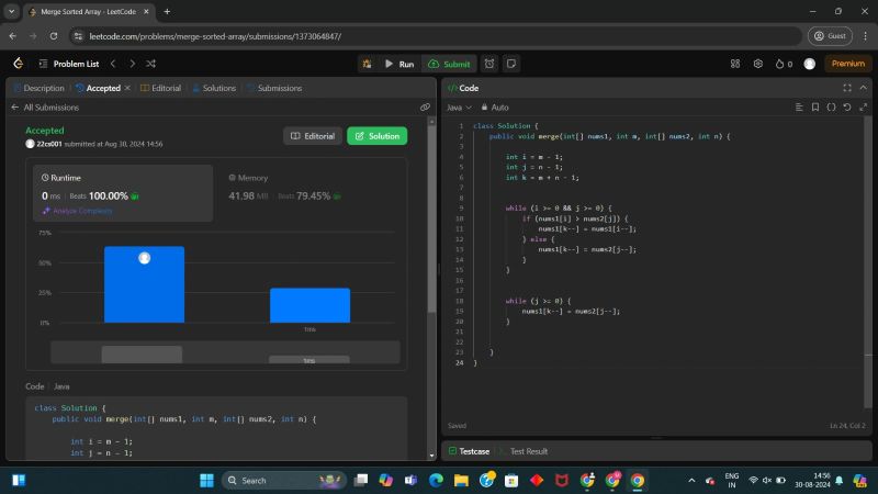 Abdul Samad A on LinkedIn: MERGE SORTED ARRAY PROBLEM OF LEET CODE is ... Abdul Samad A on LinkedIn: MERGE SORTED ARRAY PROBLEM OF LEET CODE is ...