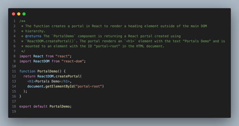Subham Char on LinkedIn: In React, portals provide a way to render ... Subham Char on LinkedIn: In React, portals provide a way to render ...