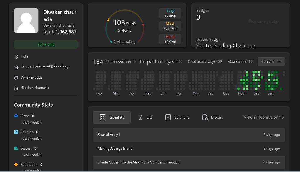 Diwakar Chaurasia on LinkedIn: #codingjourney #problemsolving # ... Diwakar Chaurasia on LinkedIn: #codingjourney #problemsolving # ...
