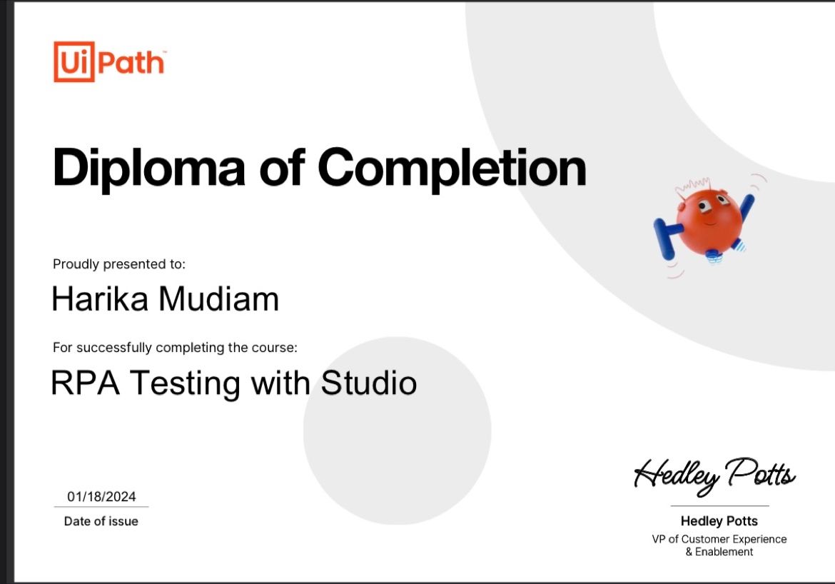 Uipath course on mocking workflows and test cases | Harika Mudiam ... Uipath course on mocking workflows and test cases | Harika Mudiam ...