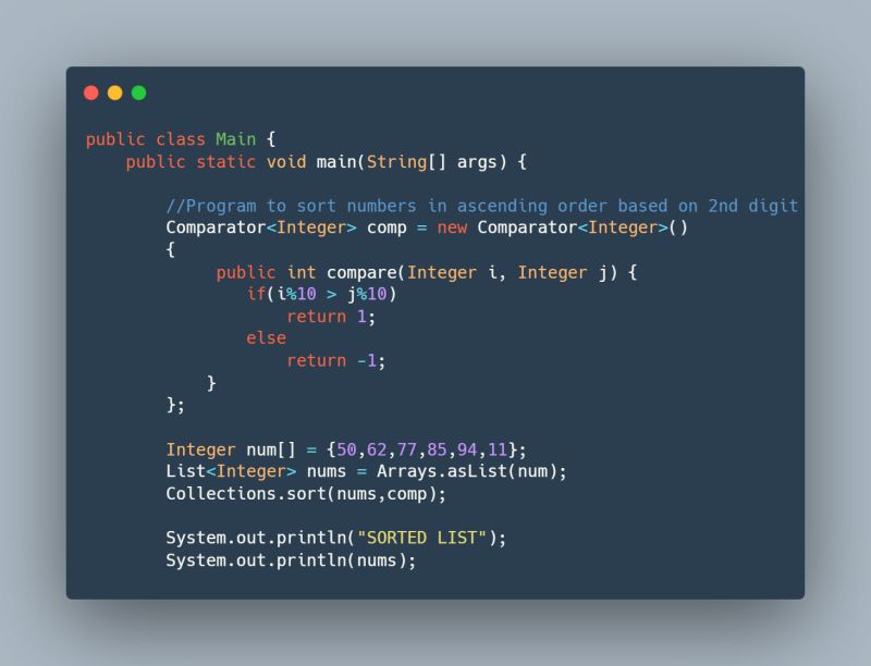 Anoop J. on LinkedIn: ππ Custom Sorting in Java using Collections.sort ... Anoop J. on LinkedIn: ππ Custom Sorting in Java using Collections.sort ...