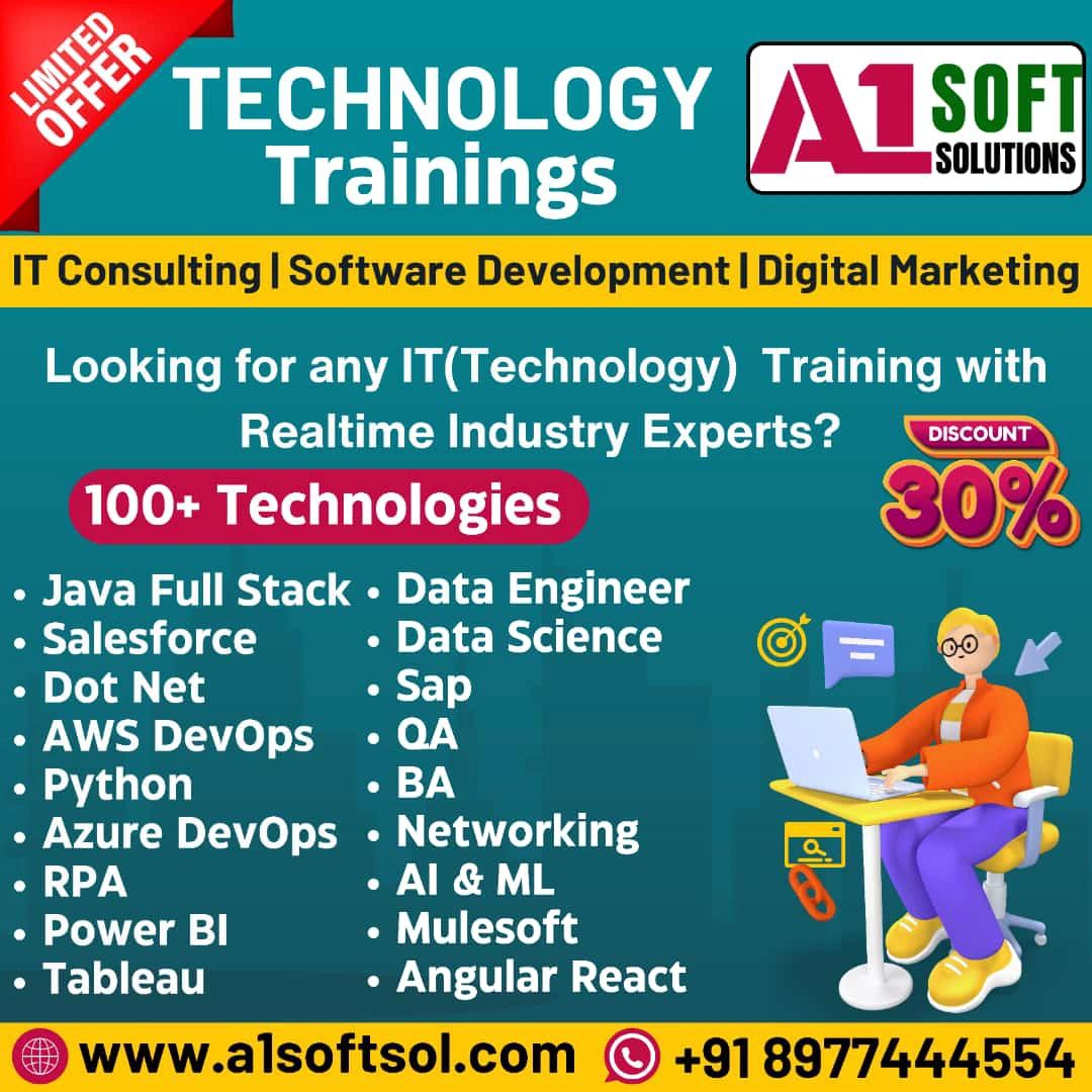 A1 Soft Solutions on LinkedIn: #ittrainings #java #python #salesforce # ... A1 Soft Solutions on LinkedIn: #ittrainings #java #python #salesforce # ...